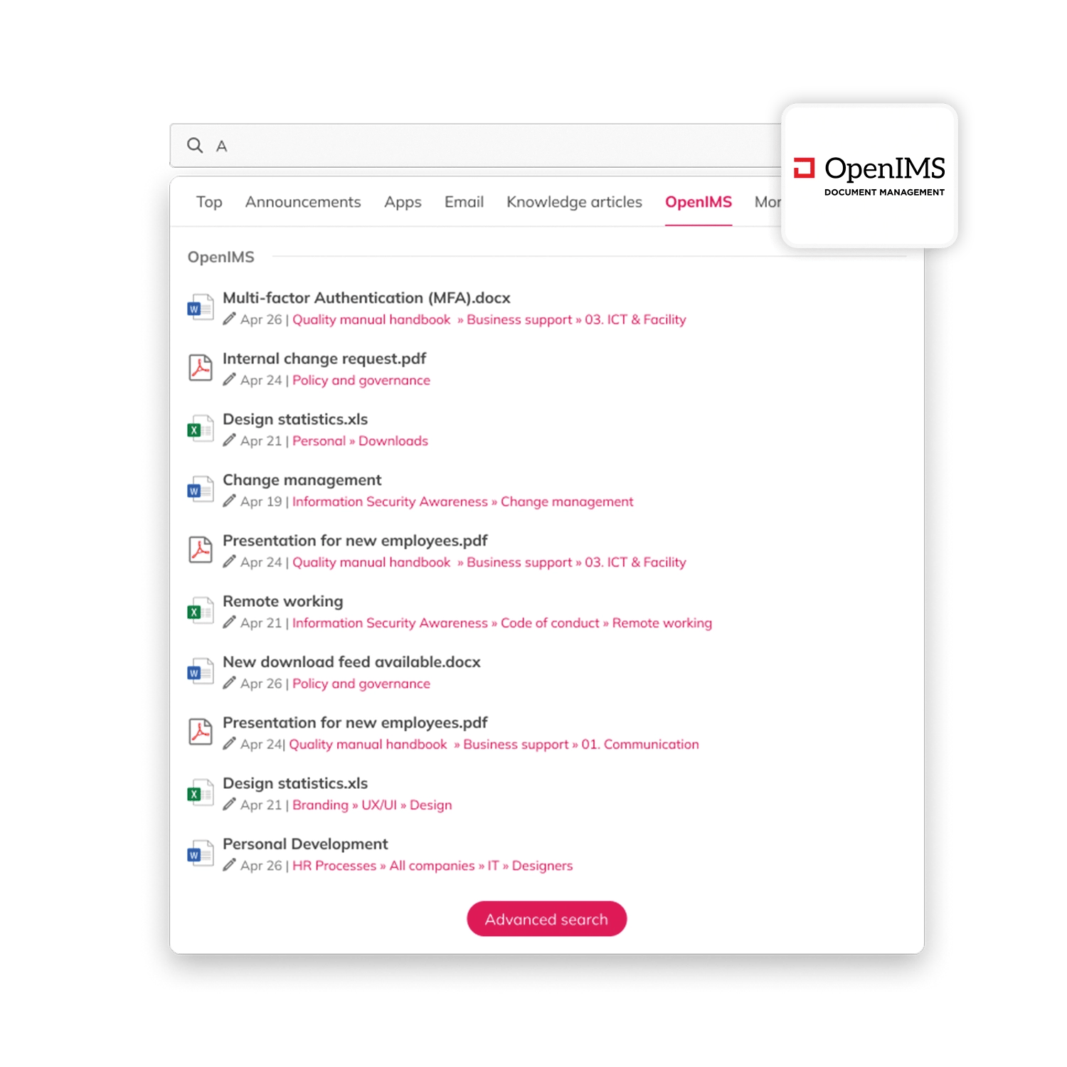 Workspace 365 | Vind snel al je documenten met de OpenIMS integratie